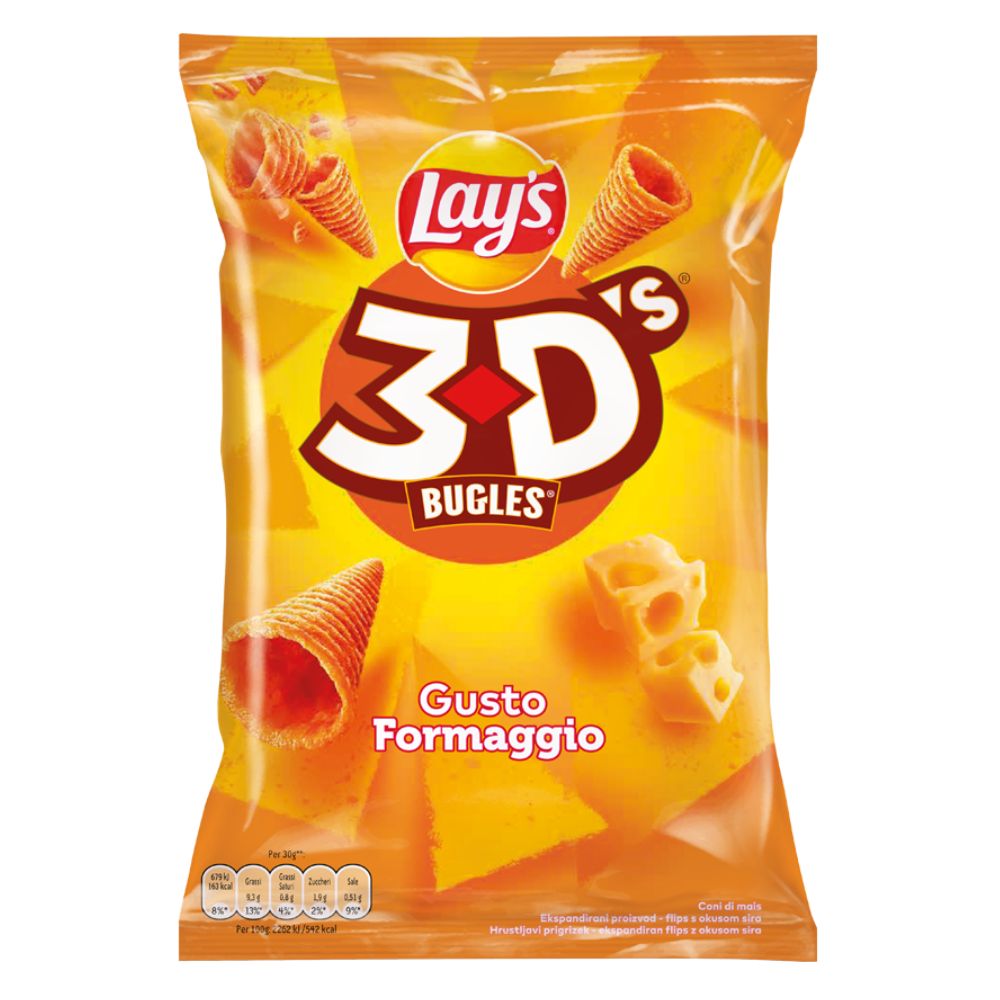Lay's 3D's Bugles Fromage - snack de maïs au goût de fromage de 100g – American Uncle