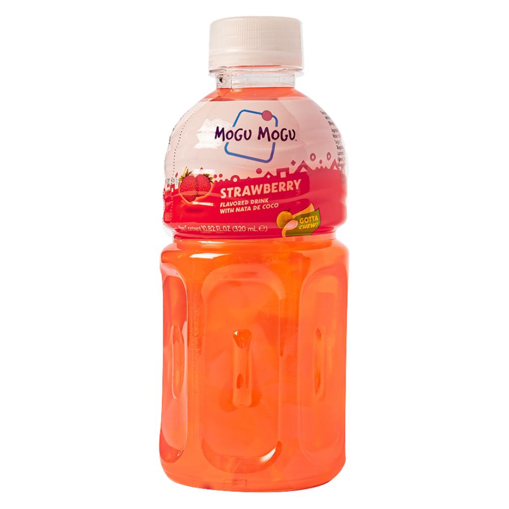 Mogu Mogu Strawberry Flavored Drink - boisson au jus de fraise et Nata de coco de 320ml ...