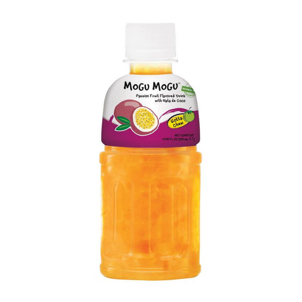 Mogu Mogu Passion Fruit Flavored Drink - boisson aromatisée au fruit de la passion avec nata de ...