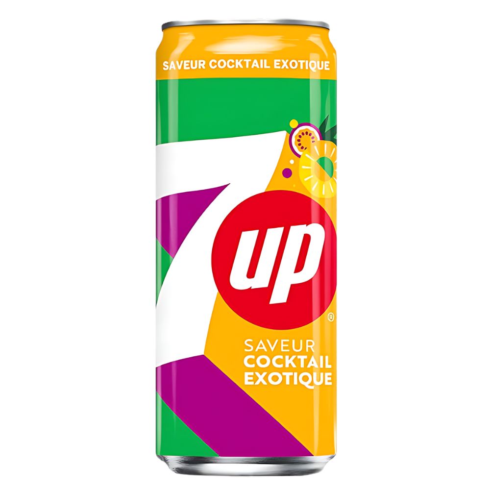 7 Up Cocktail Exotic - boisson aux fruits exotiques de 330ml – American ...