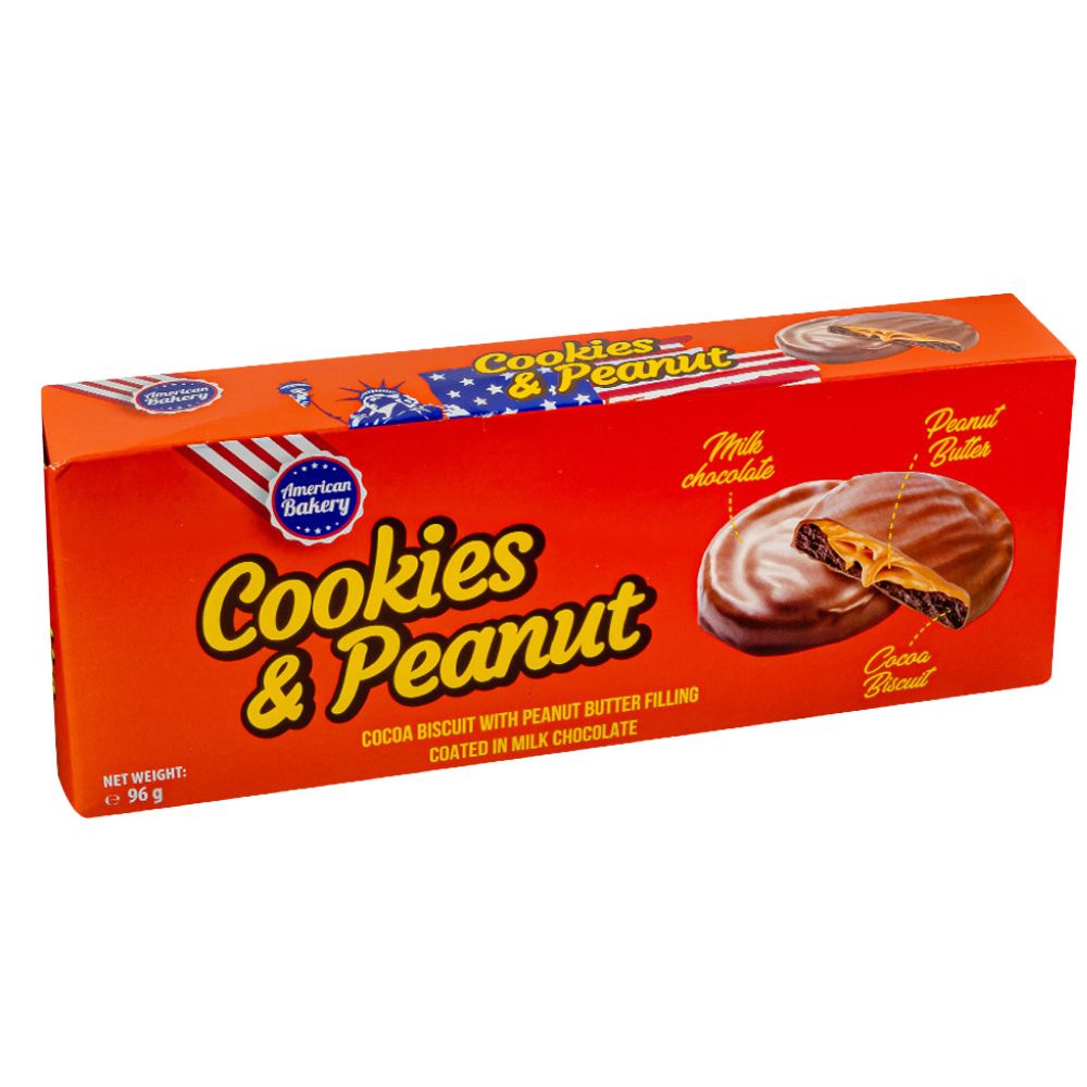 American Bakery Cookies and Peanut - biscuit au cacao avec garniture de ...