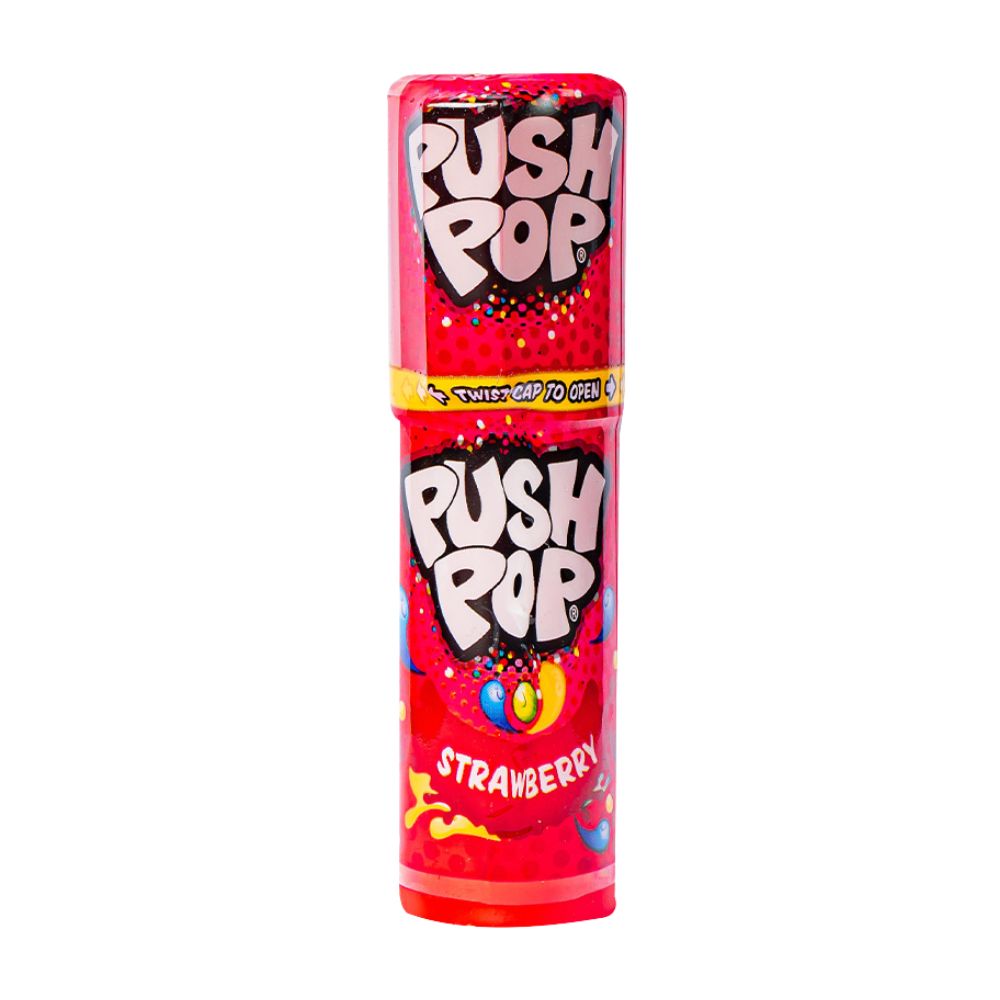 Bazooka Push Pop Fraise - bonbon dur au goût de fraise de 15g ...