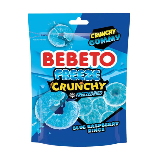 Bebeto Blue Raspberry Rings Freeze Crunchy Gummy Freezedried - bonbons ...