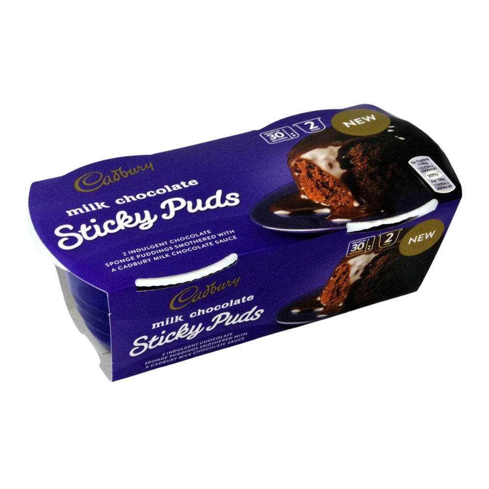 Cadbury Sticky Puds Chocolat au Lait - gâteau éponge au chocolat avec ...
