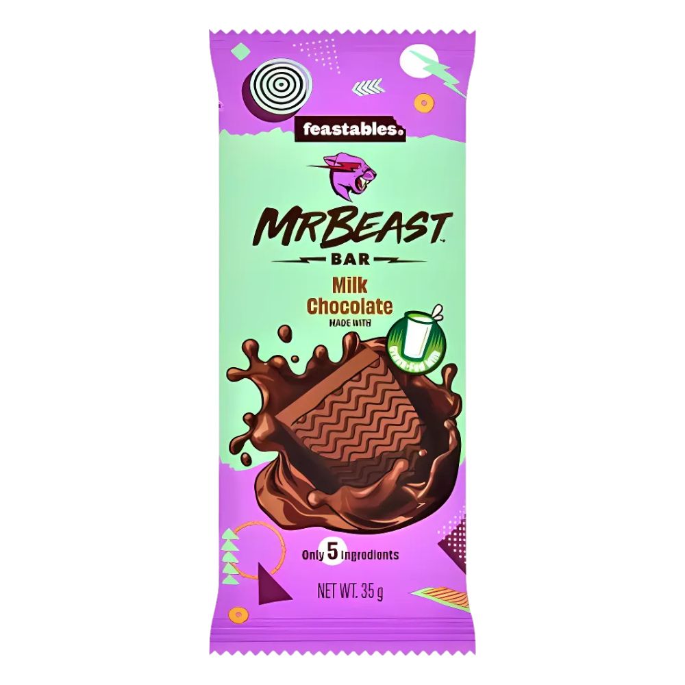 Feastables Mr Beast Milk Chocolate Bar - tablette de chocolat au lait ...