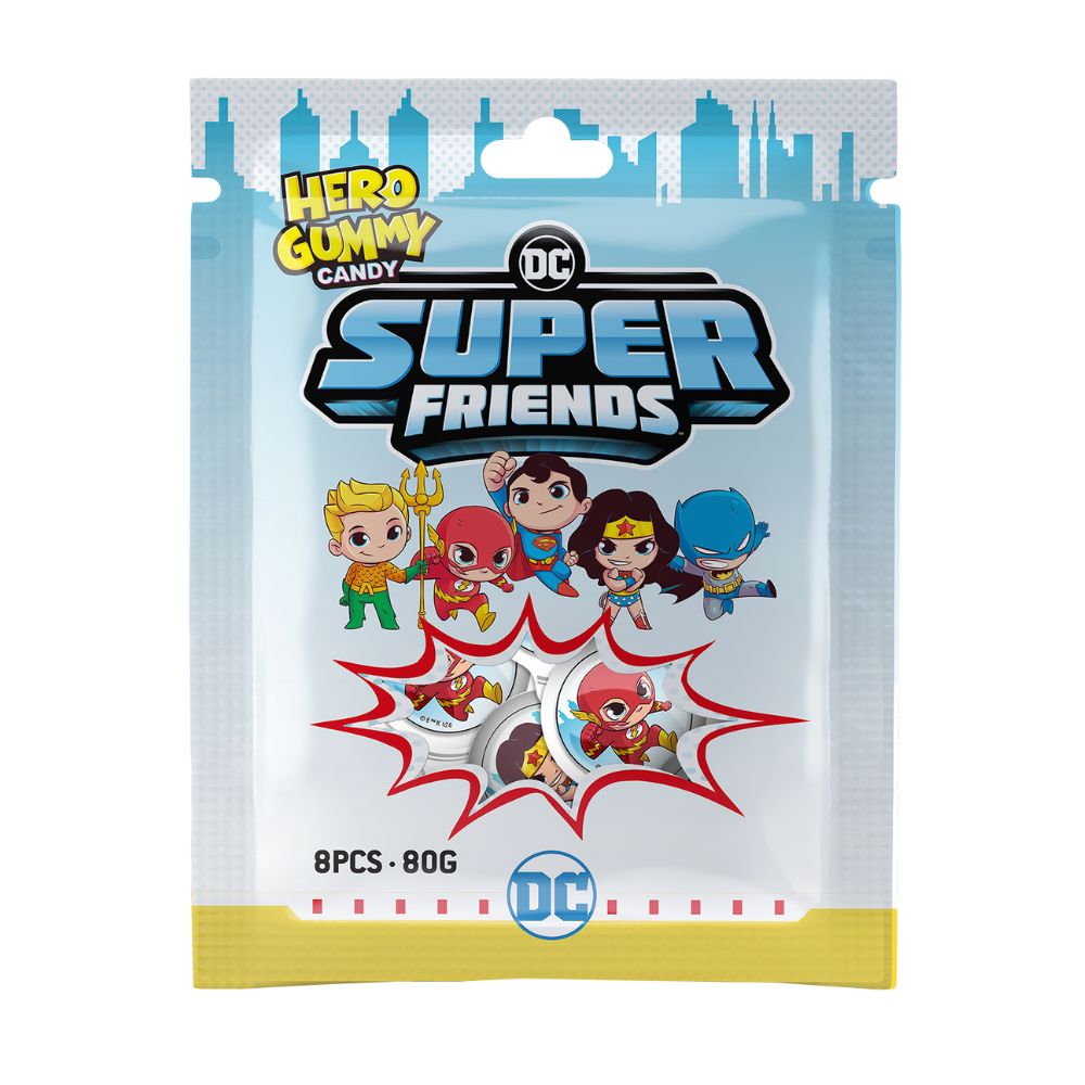 Hero Gummy Candy Super Friends - bonbons gélifiés avec garniture au ...