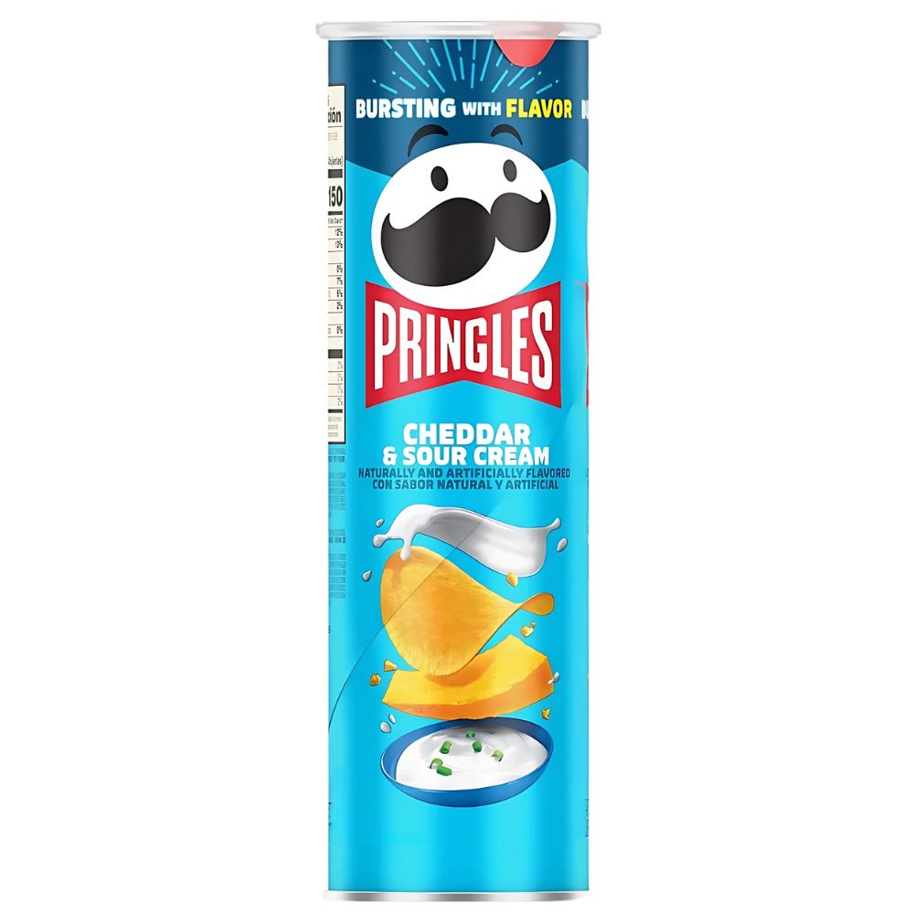 Pringles Cheddar & Sour Cream - chips au goût de cheddar et crème aigre ...