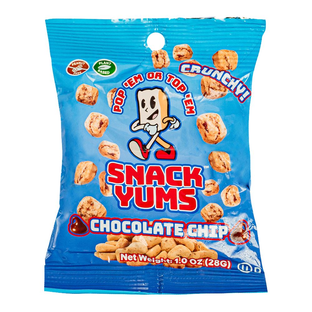 Snack Yums Chocolate Chip - biscuits aux pépites de chocolat de 28g ...