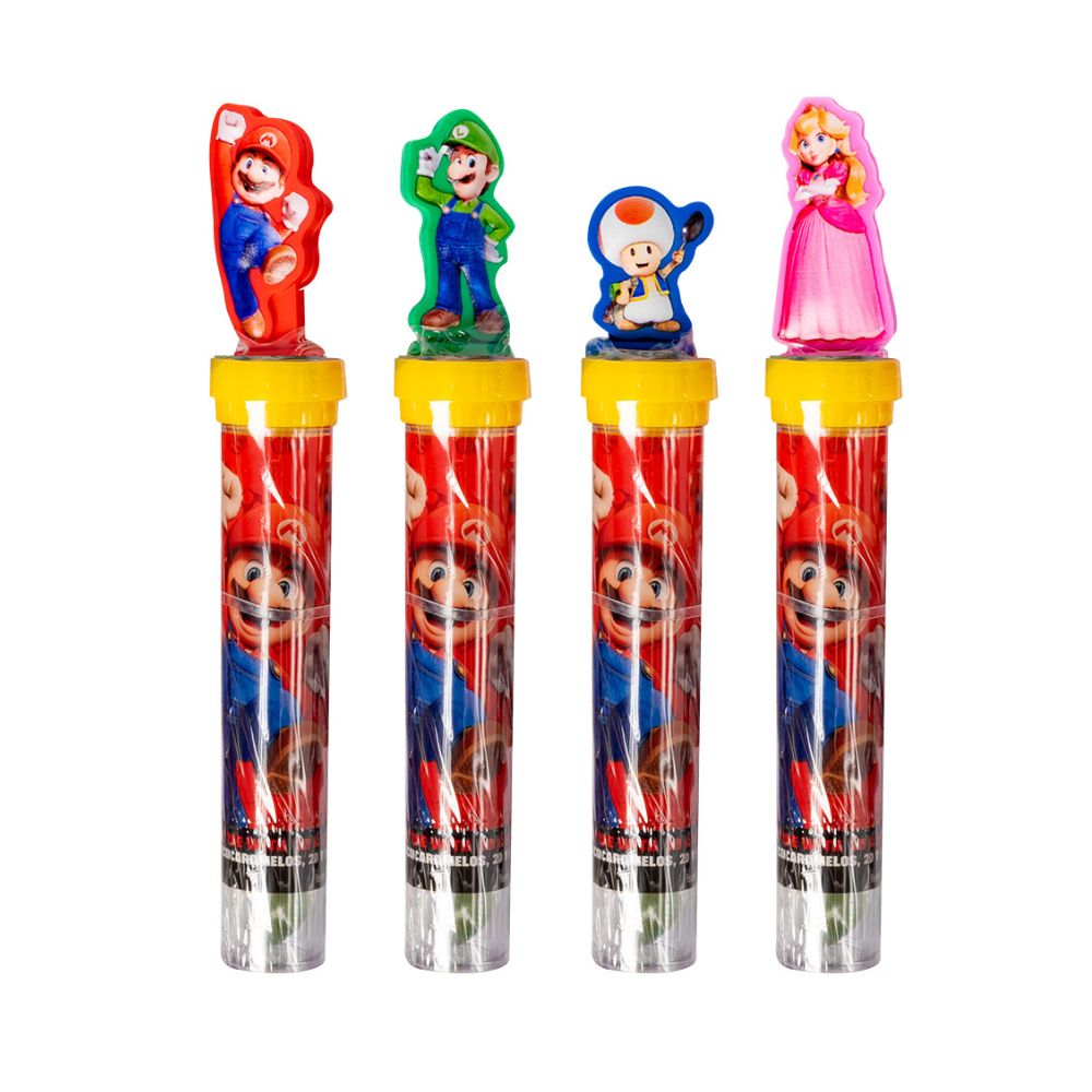 Super Mario Candy Tube With Stamps - bonbons gélifiés avec personnage ...