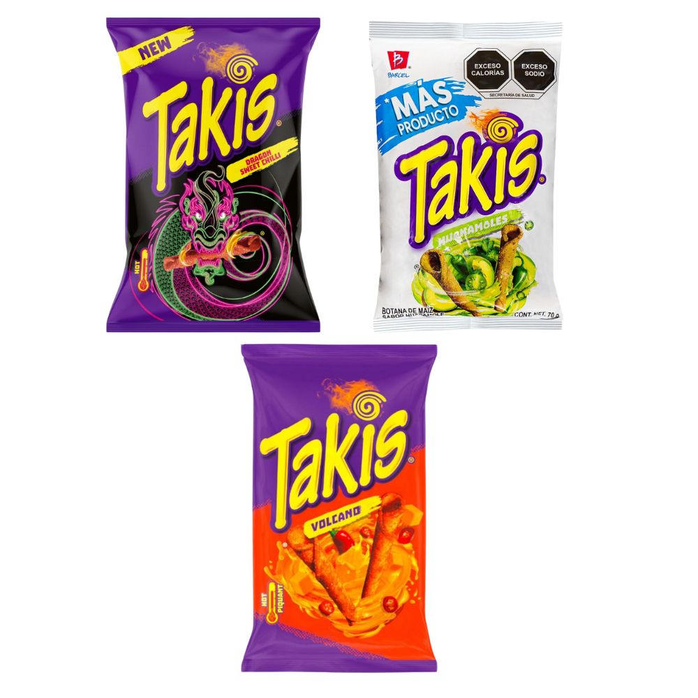 Takis Mix : 1 Takis Dragon Sweet Chili de 100g, 1 Takis Huakamoles de ...