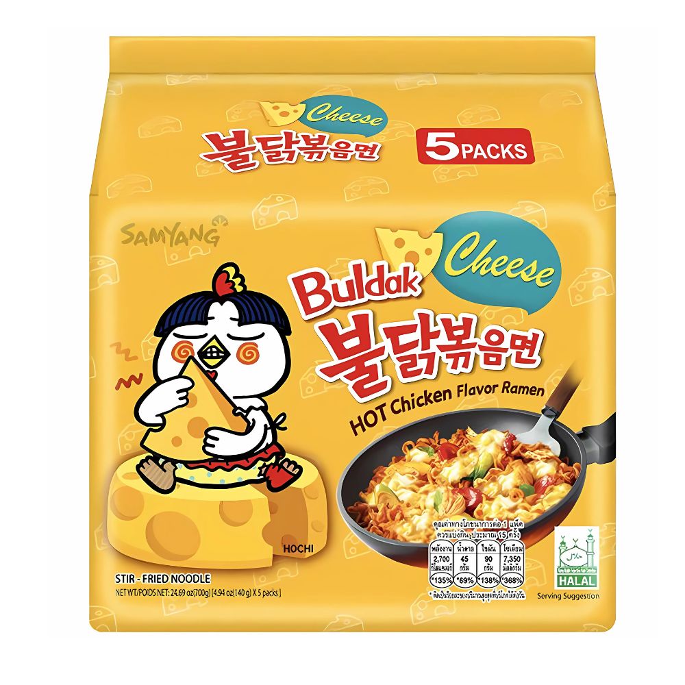 5x Samyang Buldak Hot Chicken Flavor Ramen Cheese, ramen au poulet épi ...