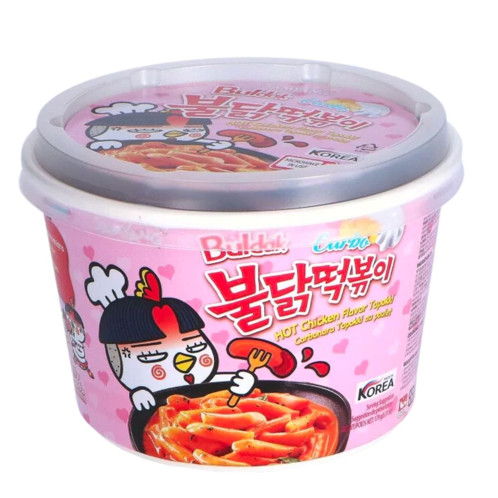 Samyang Buldak Hot Chicken flavor Topokki - gnocchis de riz au goût de ...