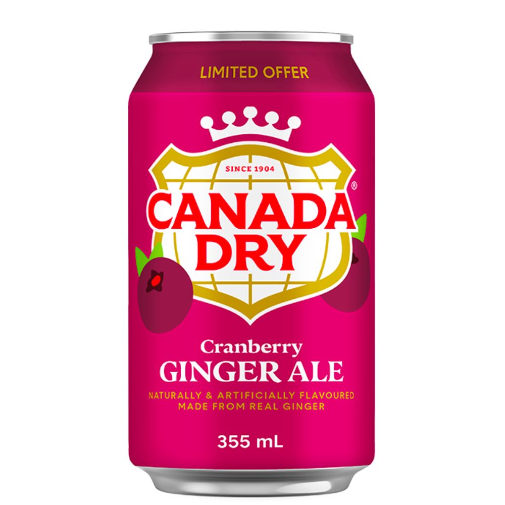 Canada Dry Cranberry Ginger Ale - boisson au goût de gingembre et ...