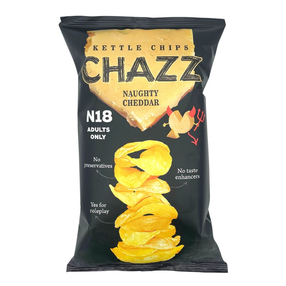 Chazz Potato Chips Naughty Cheddar - chips au fromage épicé de 90g ...
