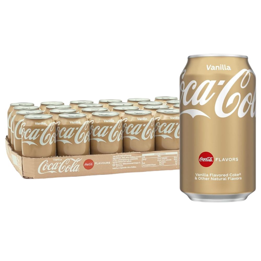 Coca Cola Vanilla - boisson à la vanille de 330ml (paquet de 24 ...