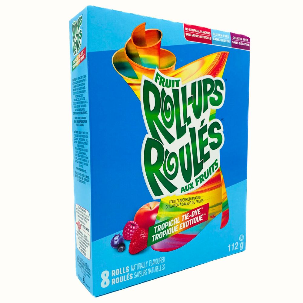 Fruit Roll-Ups Tropical Tie Dye - bonbons gélifiés aux fruits de 112g ...