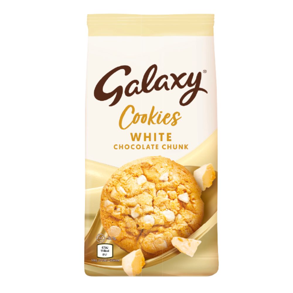 Galaxy Cookies White Chocolate Chunk - biscuits au chocolat blanc de ...
