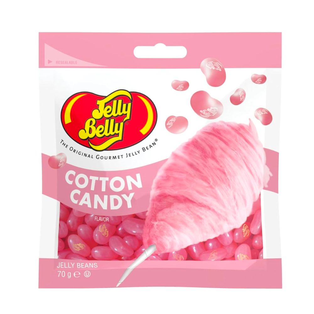 Jelly Belly Cotton Candy - bonbons goût barbe à papa de 70g – American ...
