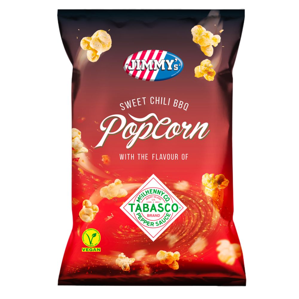 Jimmy's Tabasco Popcorn BBQ - popcorn au goût de sauce barbecue et ...