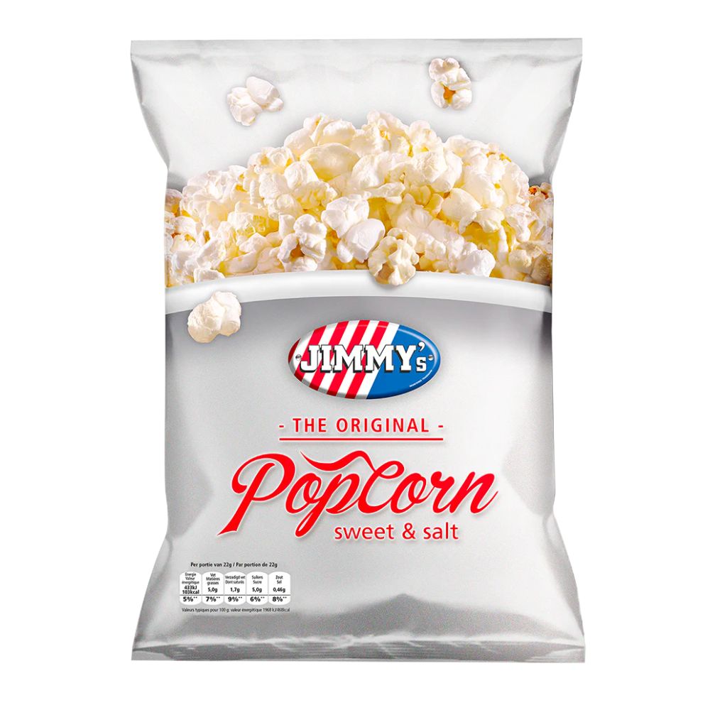 Jimmy's Popcorn Sweet and Salt - popcorn sucrés et salés de 100g ...