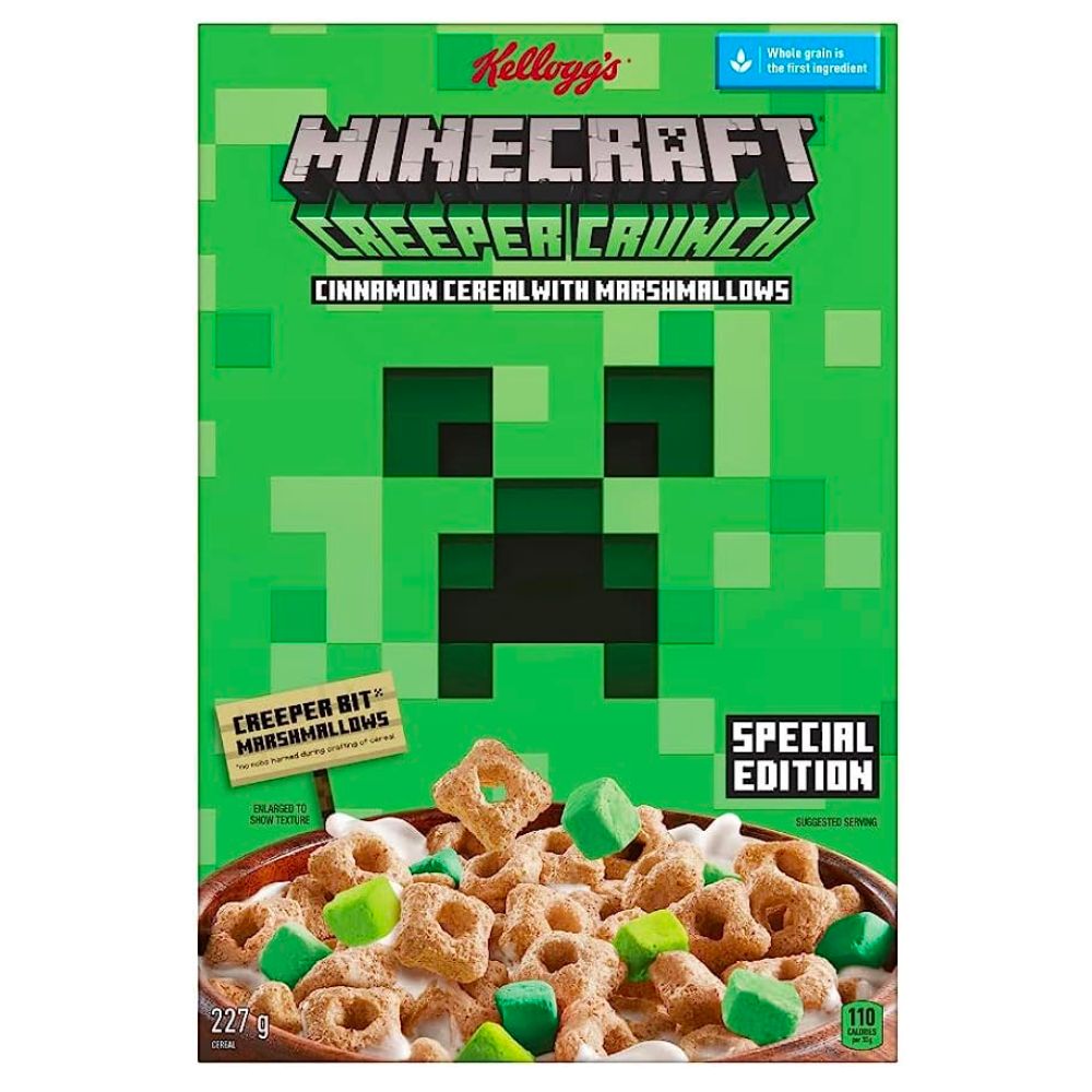 Kellogg's Minecraft Creeper Crunch - céréales à la cannelle avec ...