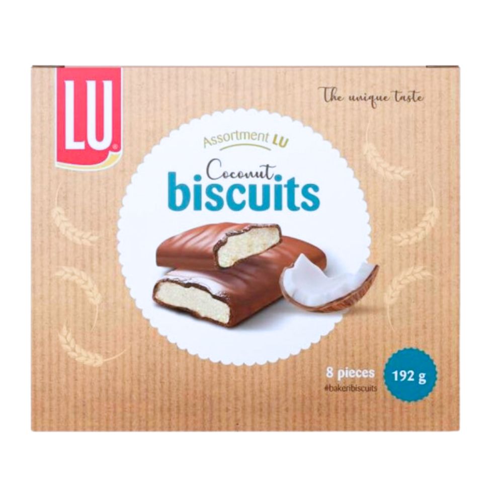 LU Coconut biscuits - biscuits à la noix de coco enrobés de chocolat de ...