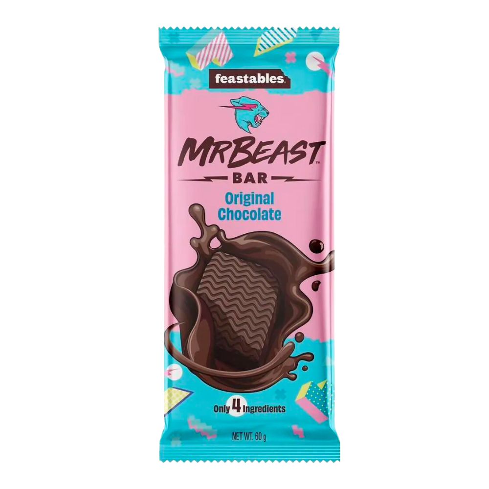 Feastables Mr Beast Bar Original Chocolate, barretta de chocolat de Mr ...