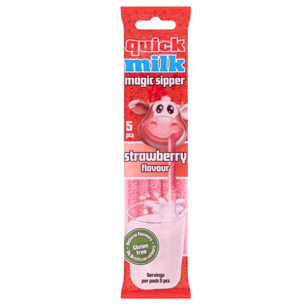 Quick Milk Magic Sipper Saveur Fraise - pailles de bonbons à la fraise ...