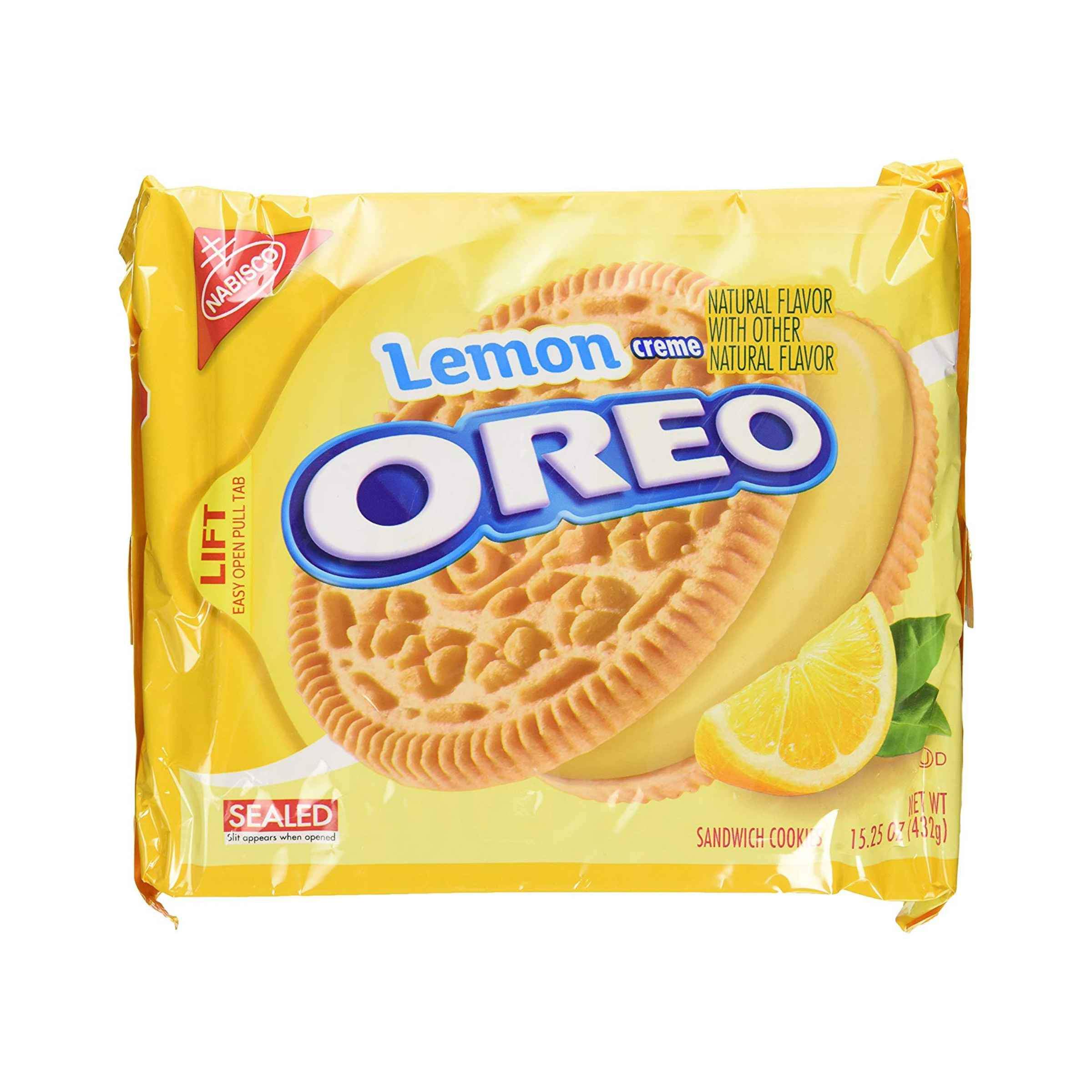 Oreo Lemon Creme - biscuits au chocolat et crème au citron en format ...