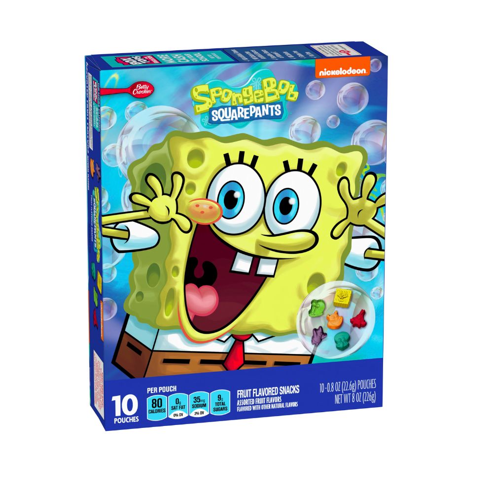 Betty Crocker Spongebob Bonbons aux fruits Snack - bonbons aux fruits ...