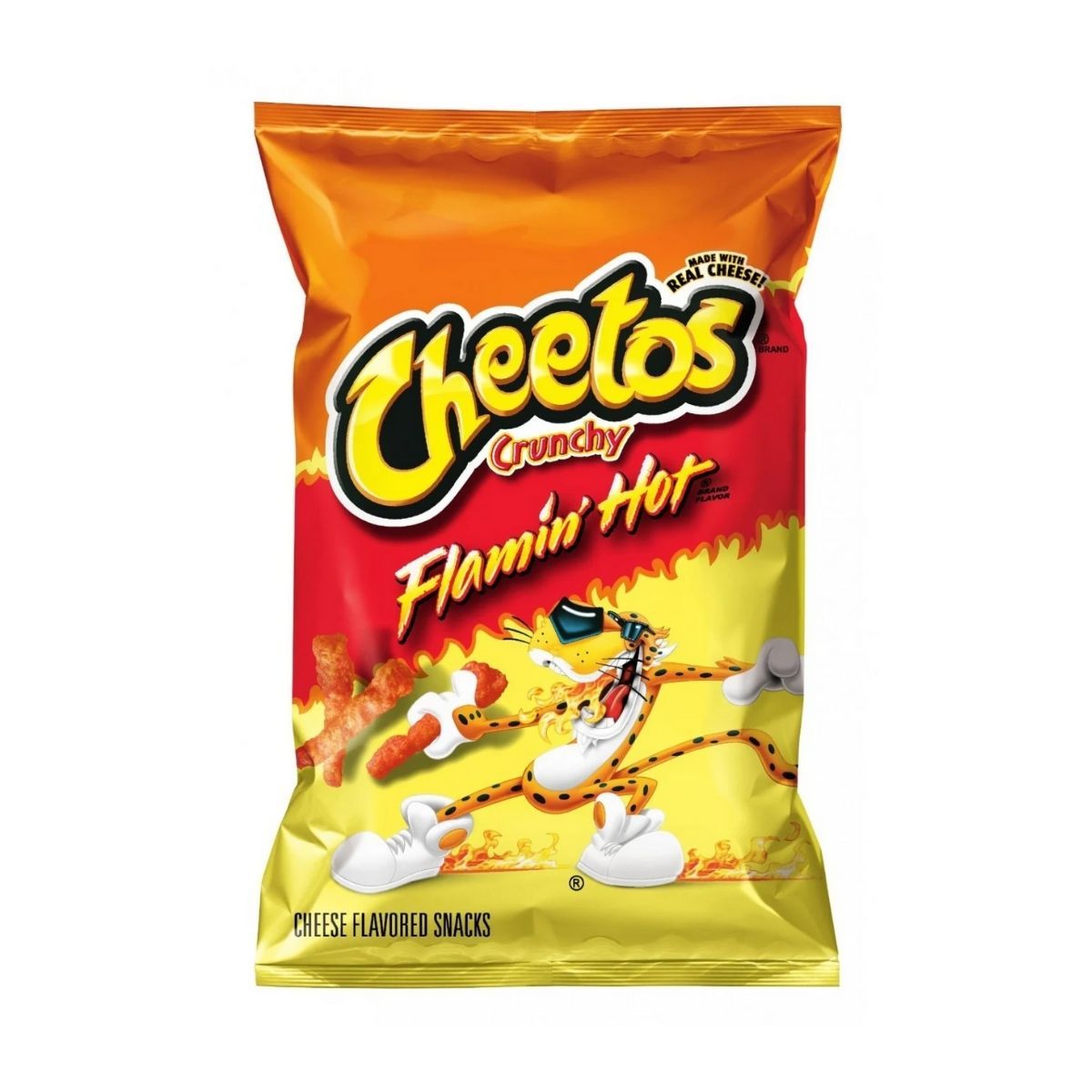 Cheetos Crunchy Flamin Hot - bâtonnets de fromage épicés de 56g ...