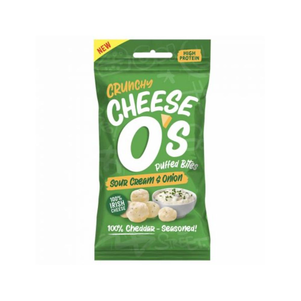 Crunchy Cheese O's Sour Cream&Onion - fromage cheddar grillé au goût de ...
