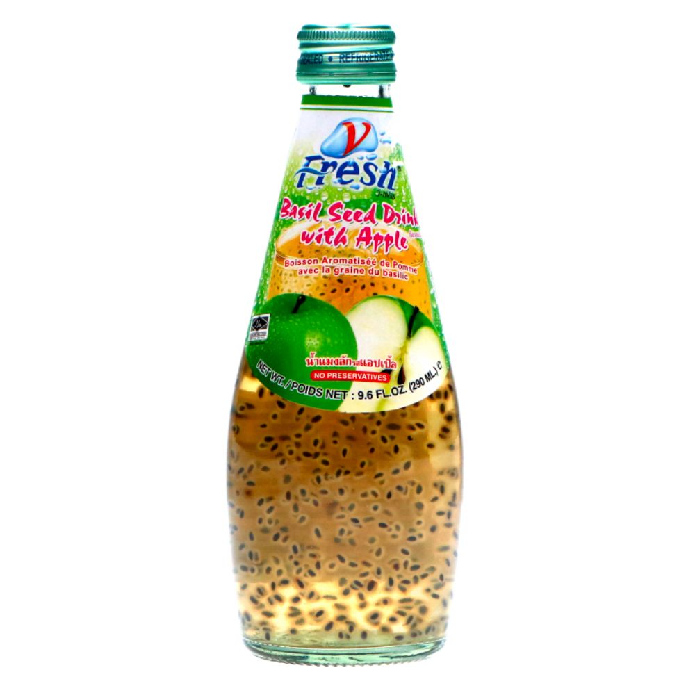 Boisson aux graines de basilic frais avec pomme - boisson thaïlandaise ...