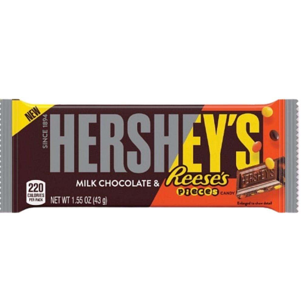 Hershey's Milk Chocolate & Reese's Pieces - barre de chocolat au lait ...