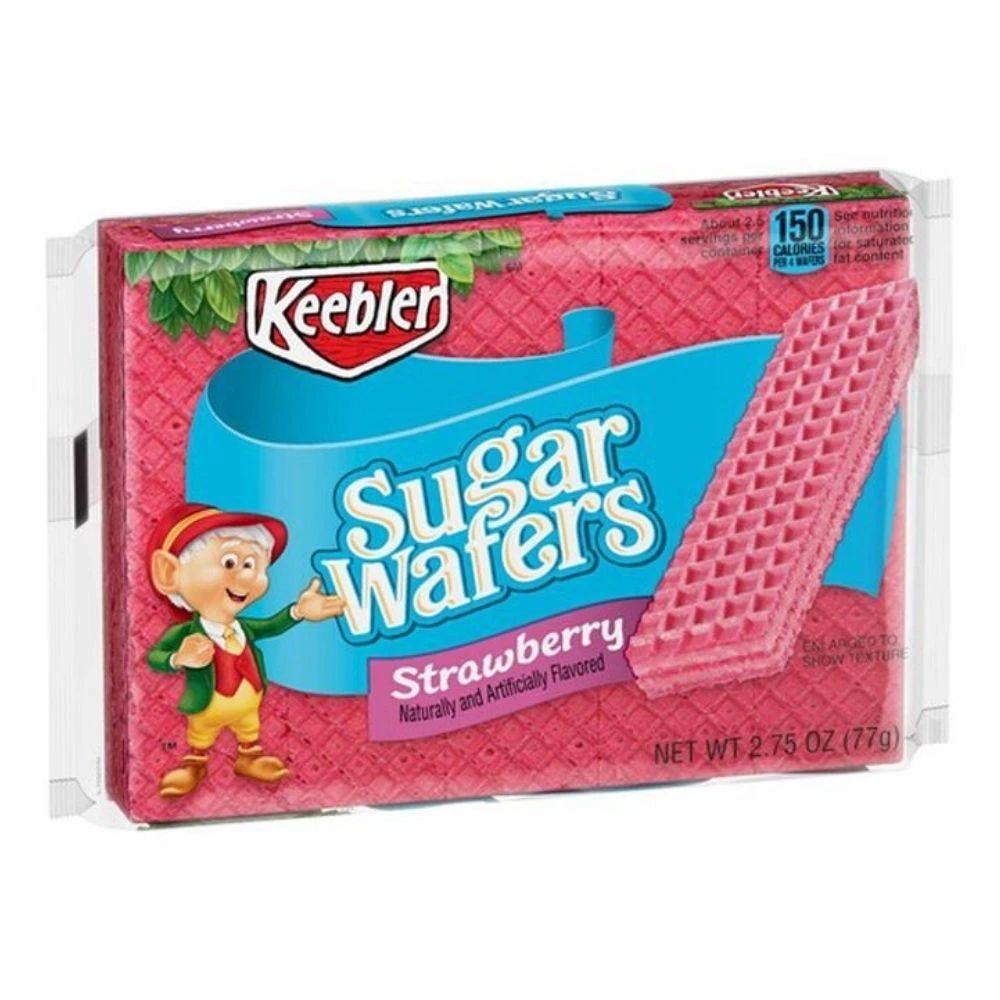 Keebler Sugar Wafers Strawberry - gaufrette à la crème de fraise 77g ...