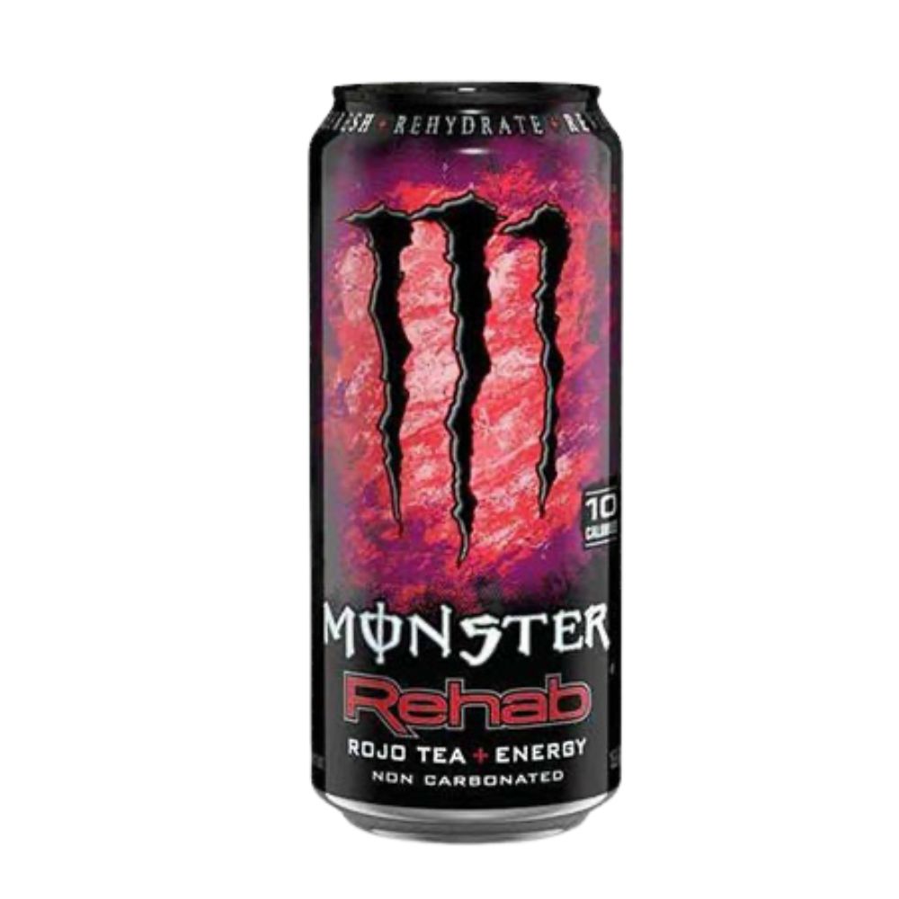 Monster Energy Rehab Rojo Tea - boisson énergisante au rooibos de 458ml ...