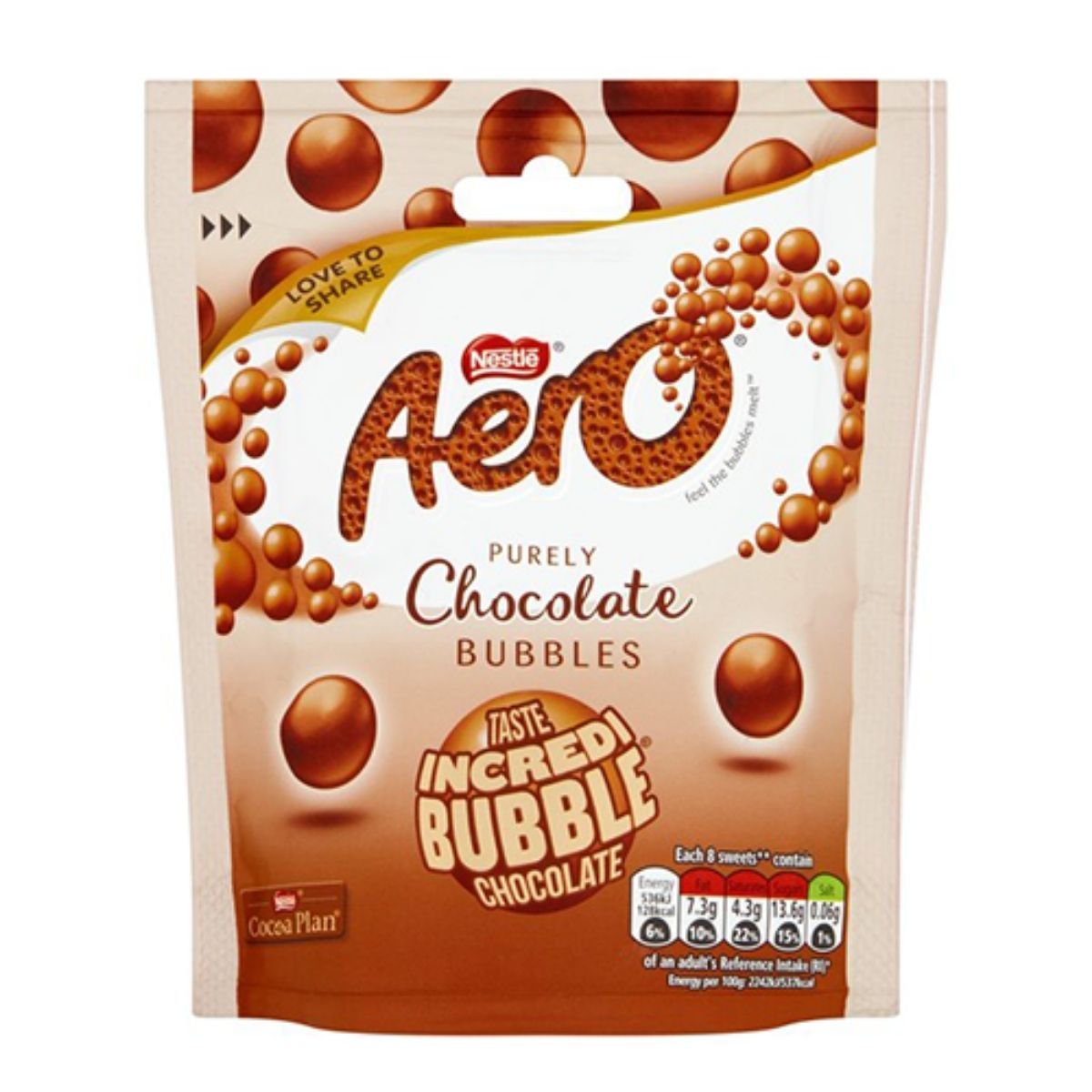 Nestle Aero Chocolate Bubble - chocolats avec des bulles de 92g ...
