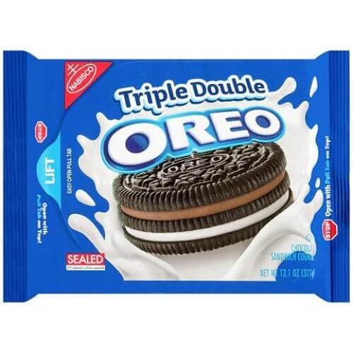Oreo Triple Double - biscuits à triple couche de vanille et chocolat de ...