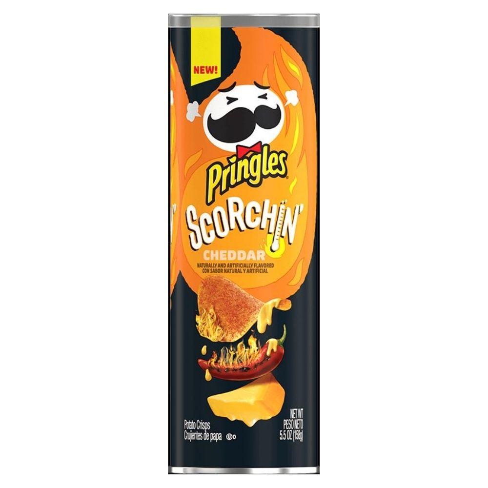 Pringles Scorchin' Cheddar - chips épicées au fromage de 158g ...