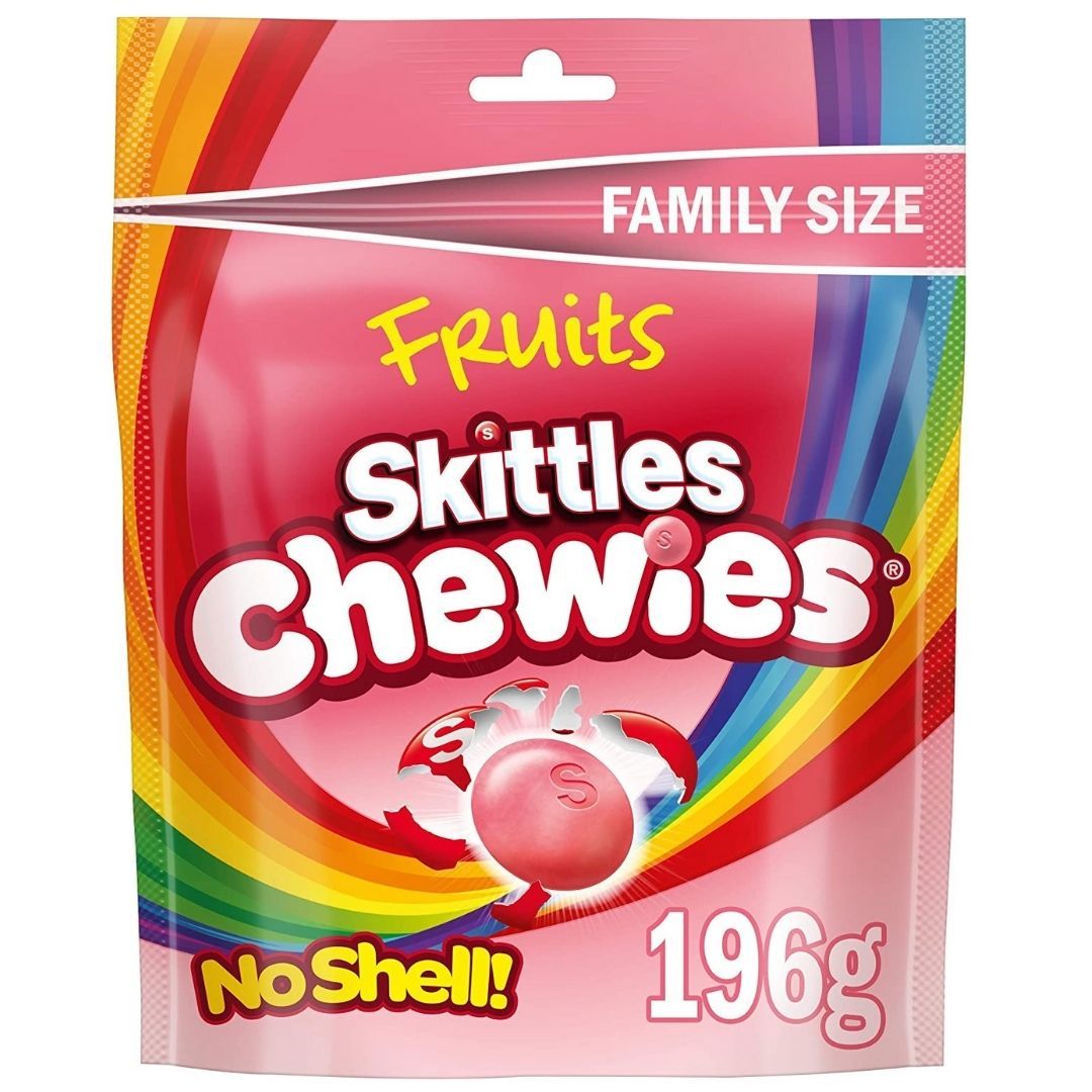 Skittles Chewies Fruits No Shell! - bonbons moelleux aux fruits de 196g ...