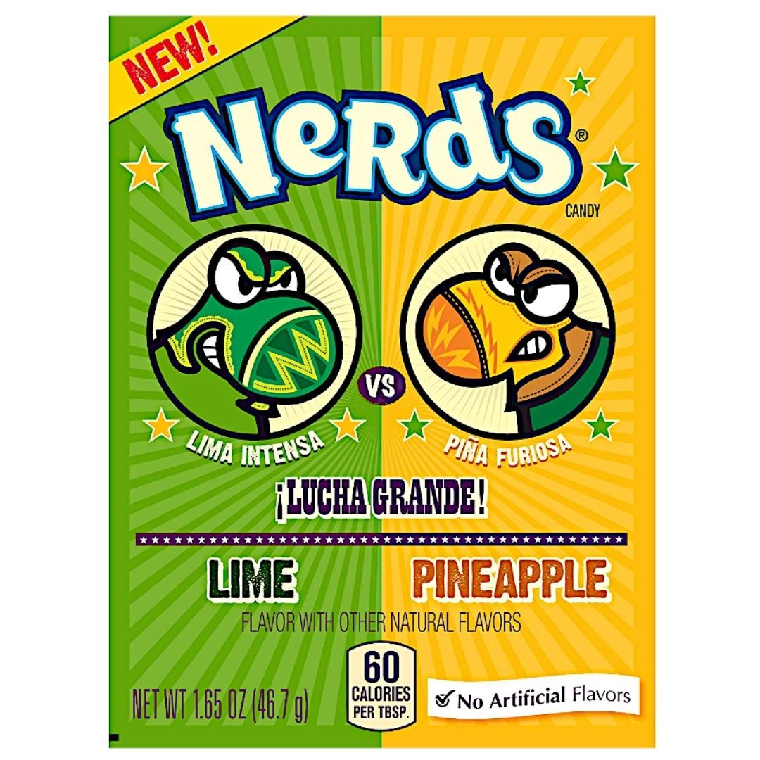 Wonka Nerds Lime and Pineapple - bonbons au citron vert et ananas de ...