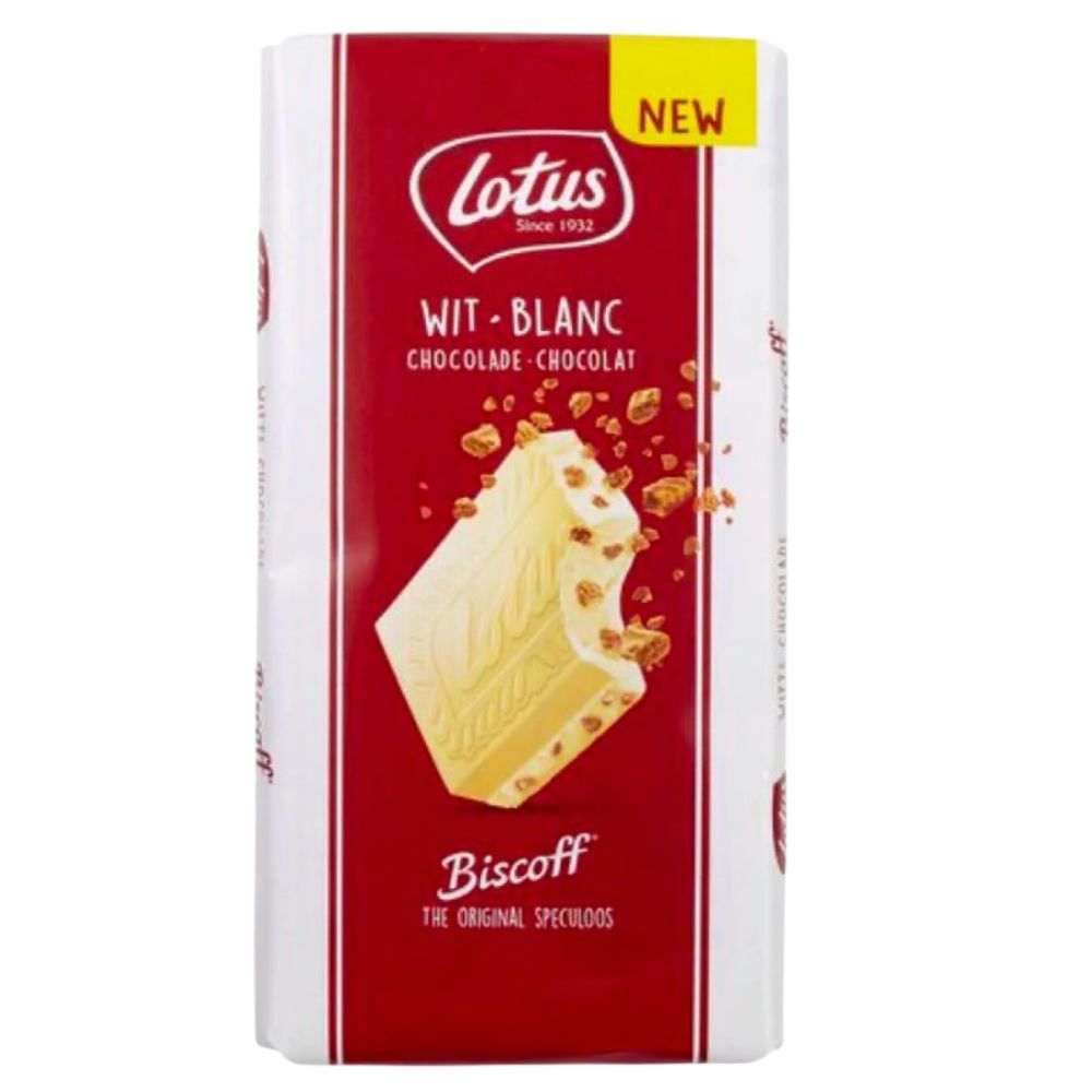 Lotus Biscoff Wit Blanc Chocolat - barre de chocolat blanc avec ...