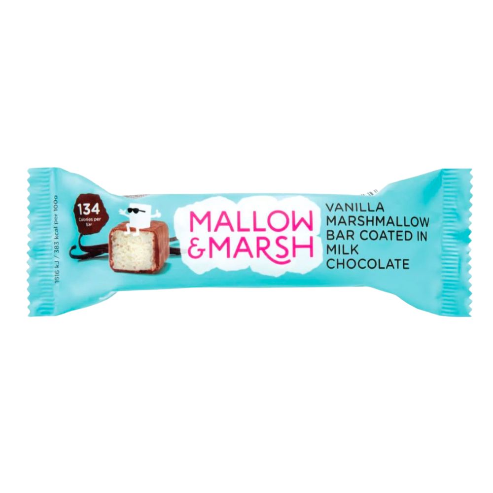 Mallow & Marsh Milk Chocolate Vanilla Marshmallow Bar - barretta de ...