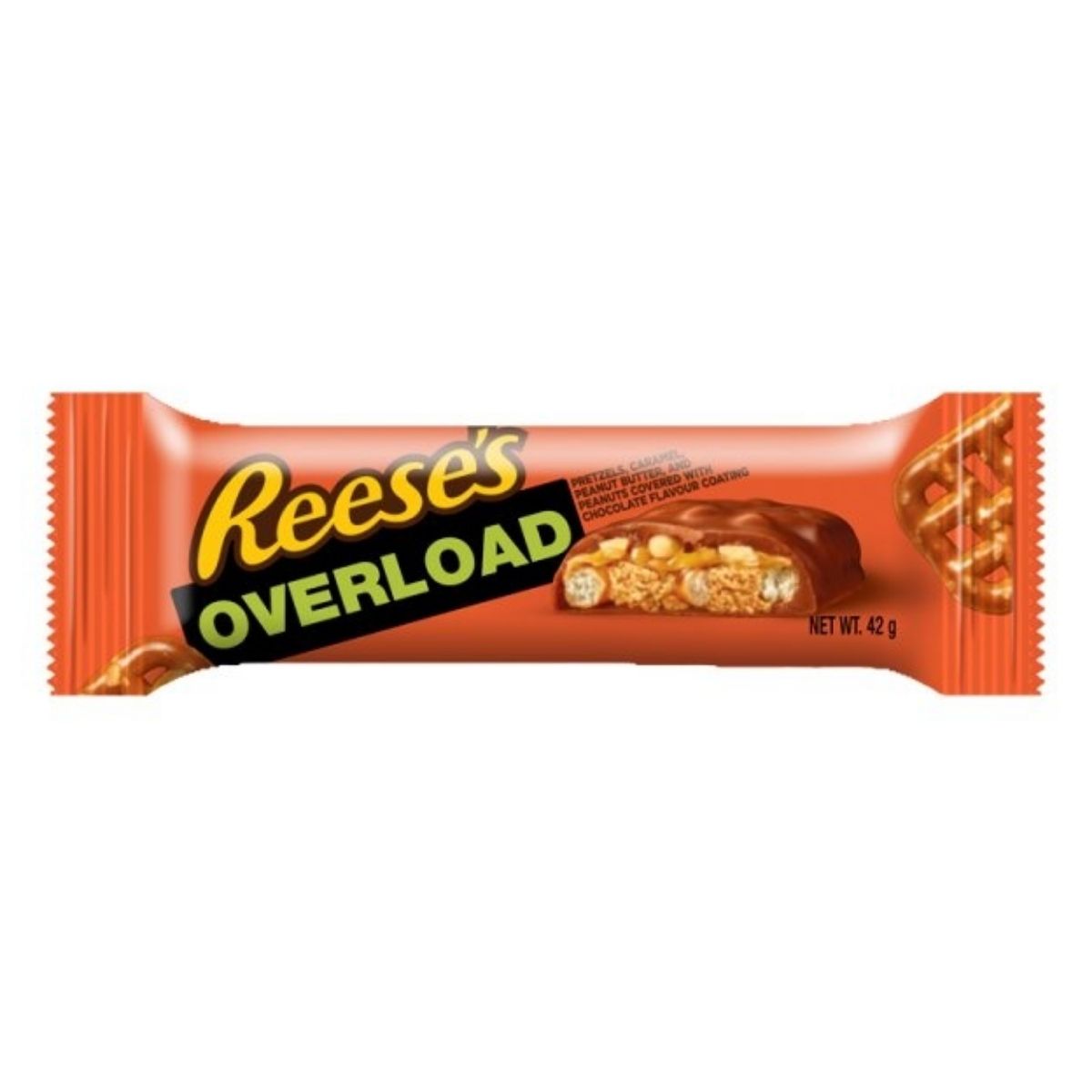 Reese's Overload - barre de chocolat remplie de bretzels - cacahuètes ...